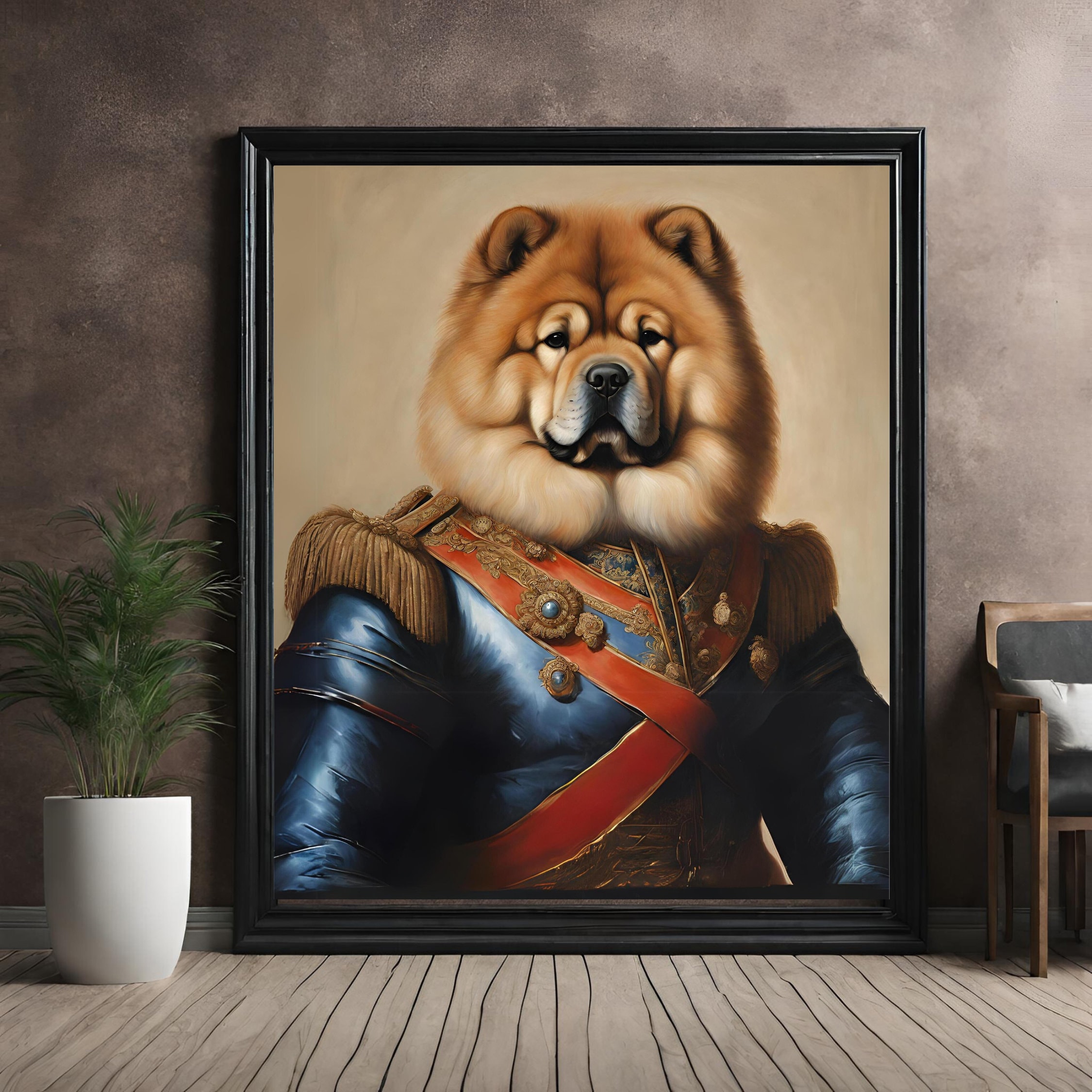 Royal Chow Chow Portrait Poster, Renaissance Chow Chow Wall Art, Chow ...