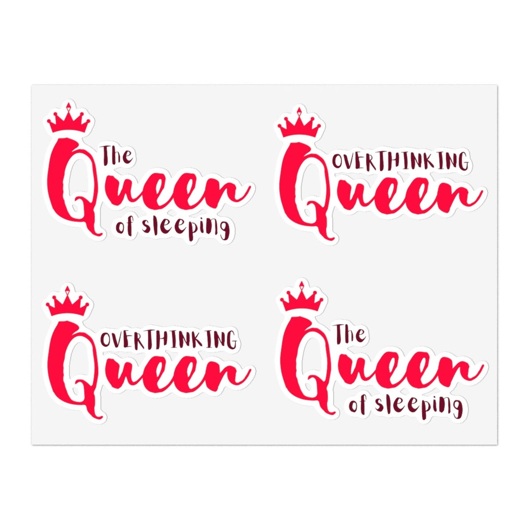 Overthinking Queen & the Queen of Sleeping Sticker Sheets, Tumblr VSCO ...