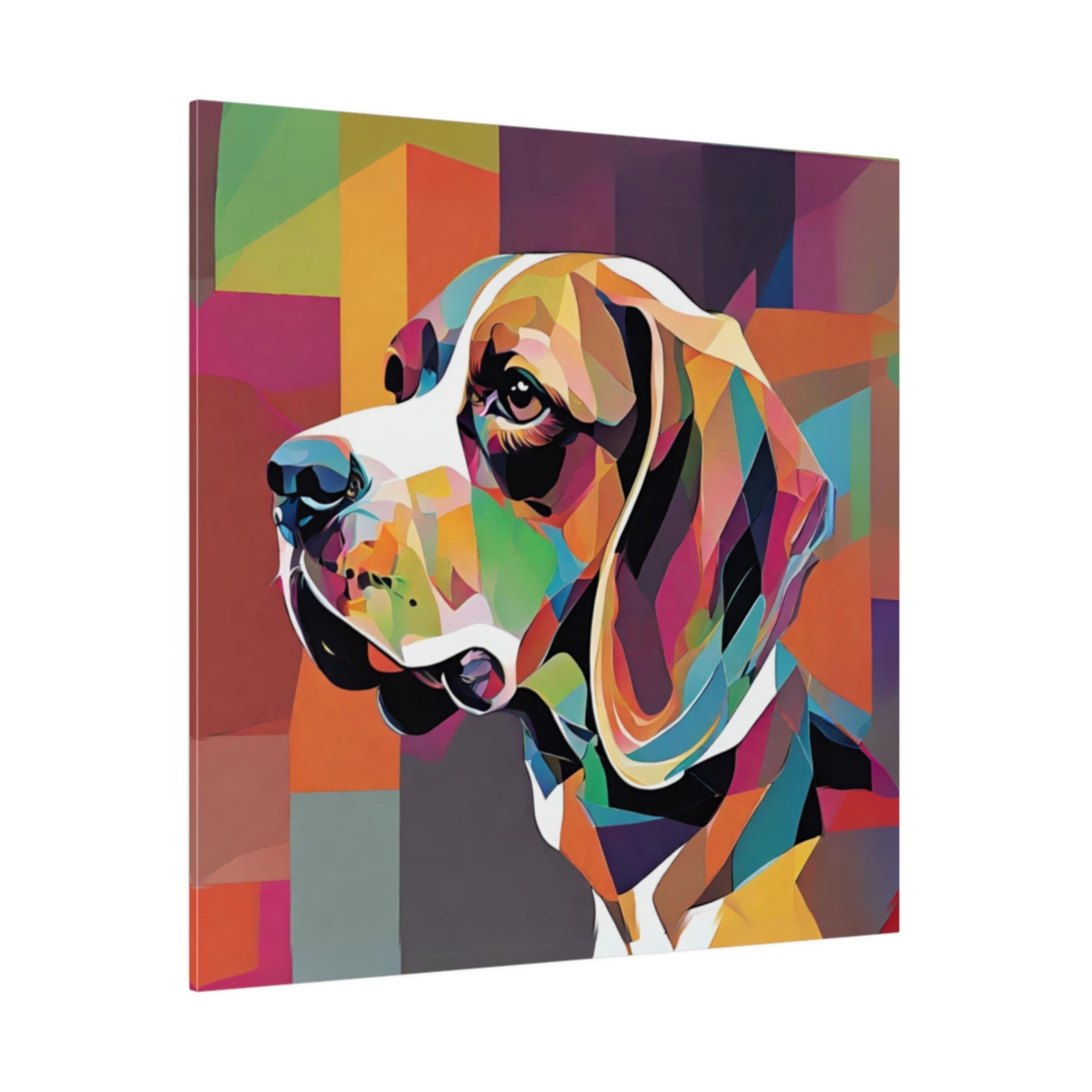Abstract Beagle Canvas, Beagle Portrait Wall Art, Beagle Wall Decor, Beagle Gifts, Gift for ...
