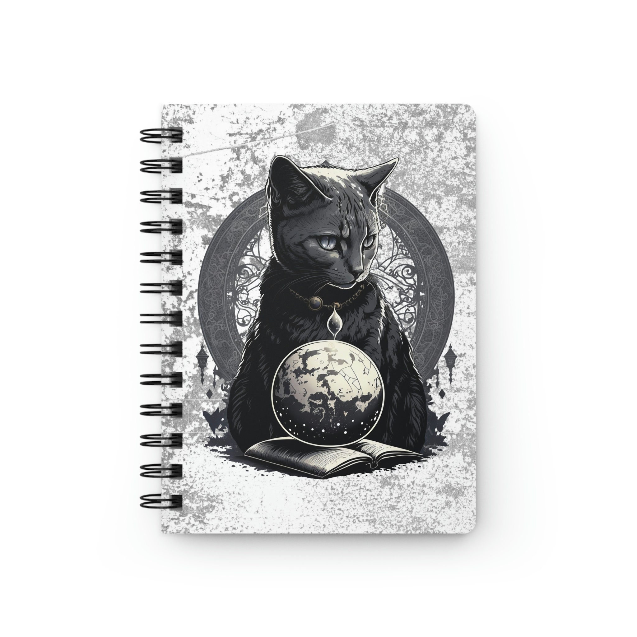 Cosmic Cat Spiral Bound Journal Cat Magician Notebook - Etsy