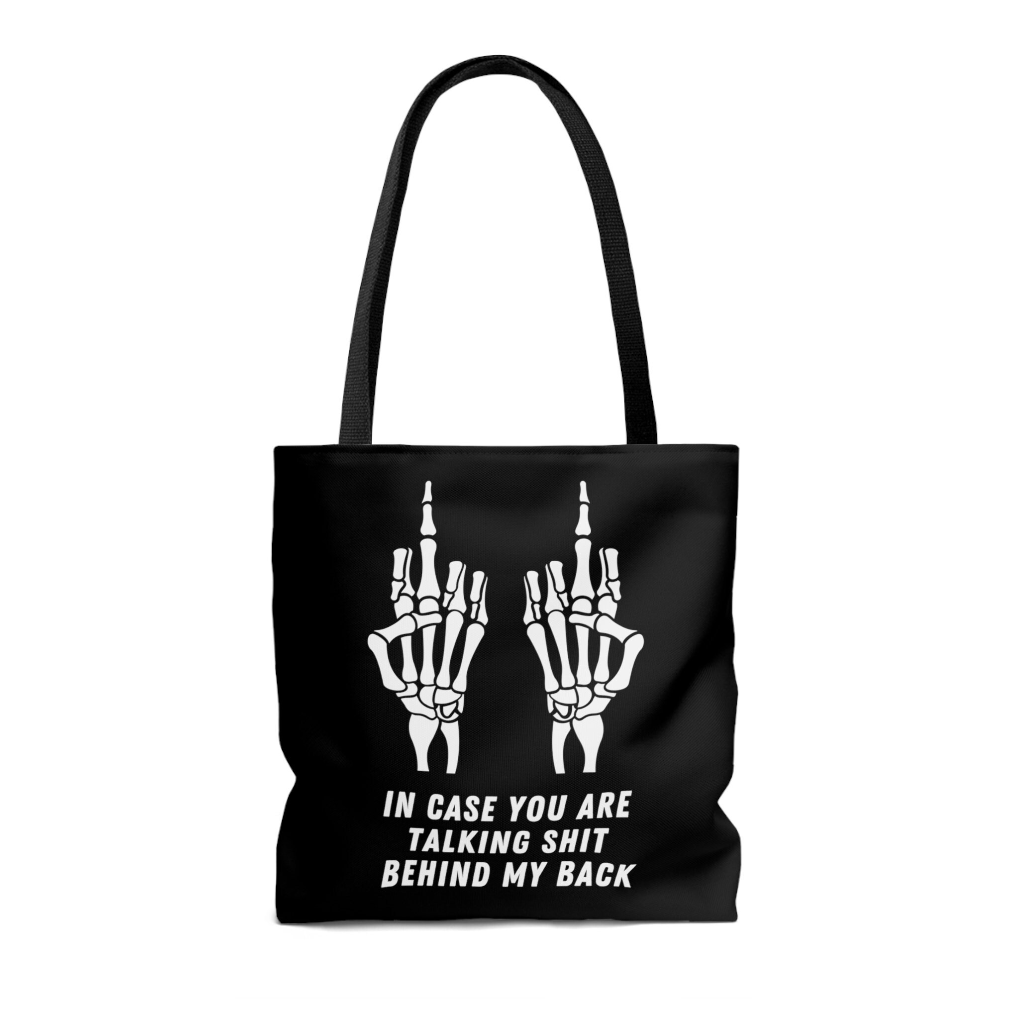 Skeleton Middle Finger Tote Bag Shopping Bag Goth Tote Bag - Etsy