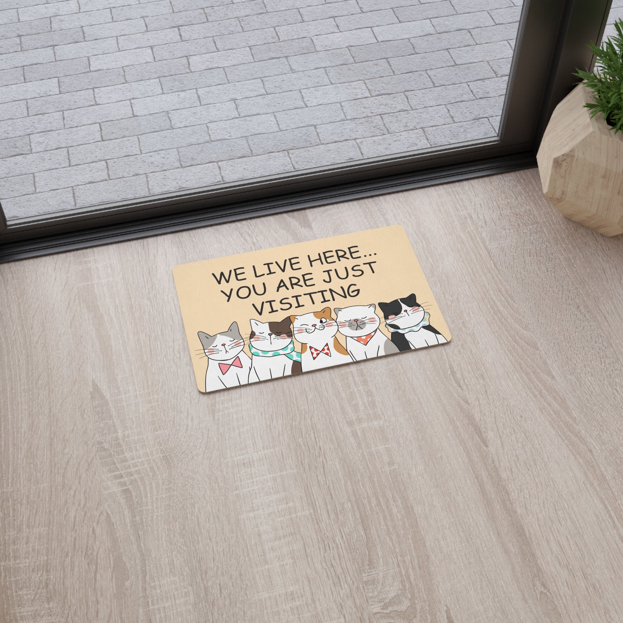 Funny Cats Floor Mat Cat Lover's Home Rug Cat-themed - Etsy