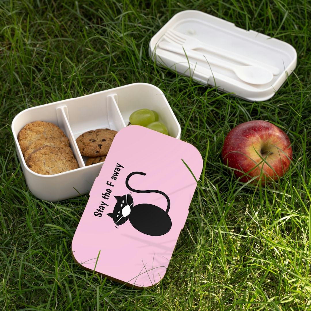 Black Cat Stay the F Away Bento Lunch Box, Funny Cat Lunch Box, Cat ...