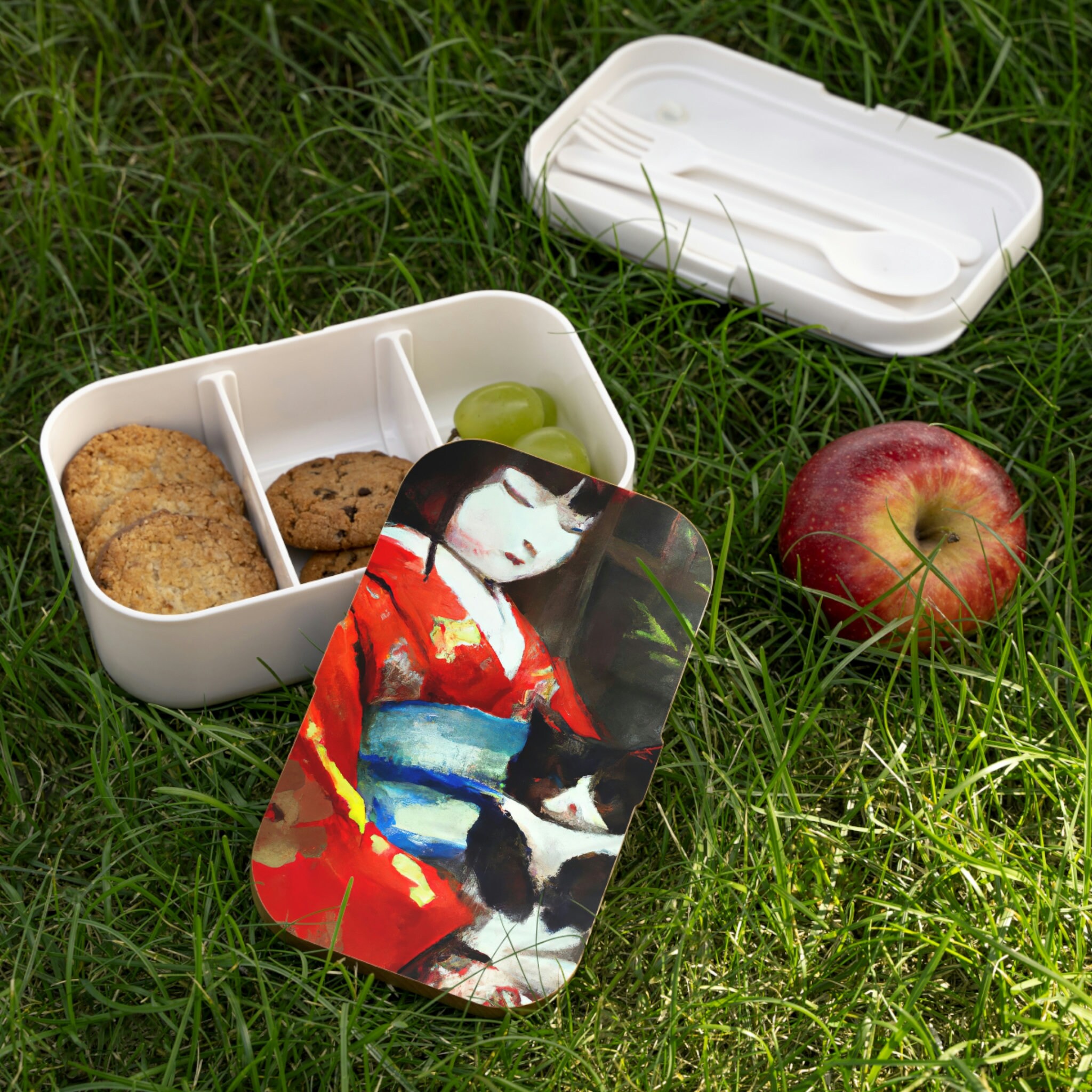 Geisha and Cat Bento Lunch Box, Maiko and Cat Bento Lunch Box, Japanese ...
