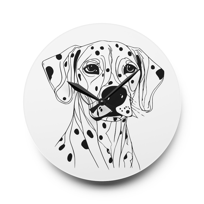 Dalmatian Acrylic Wall Clock, Minimalist Wall Clock, Dalmatian Gifts ...