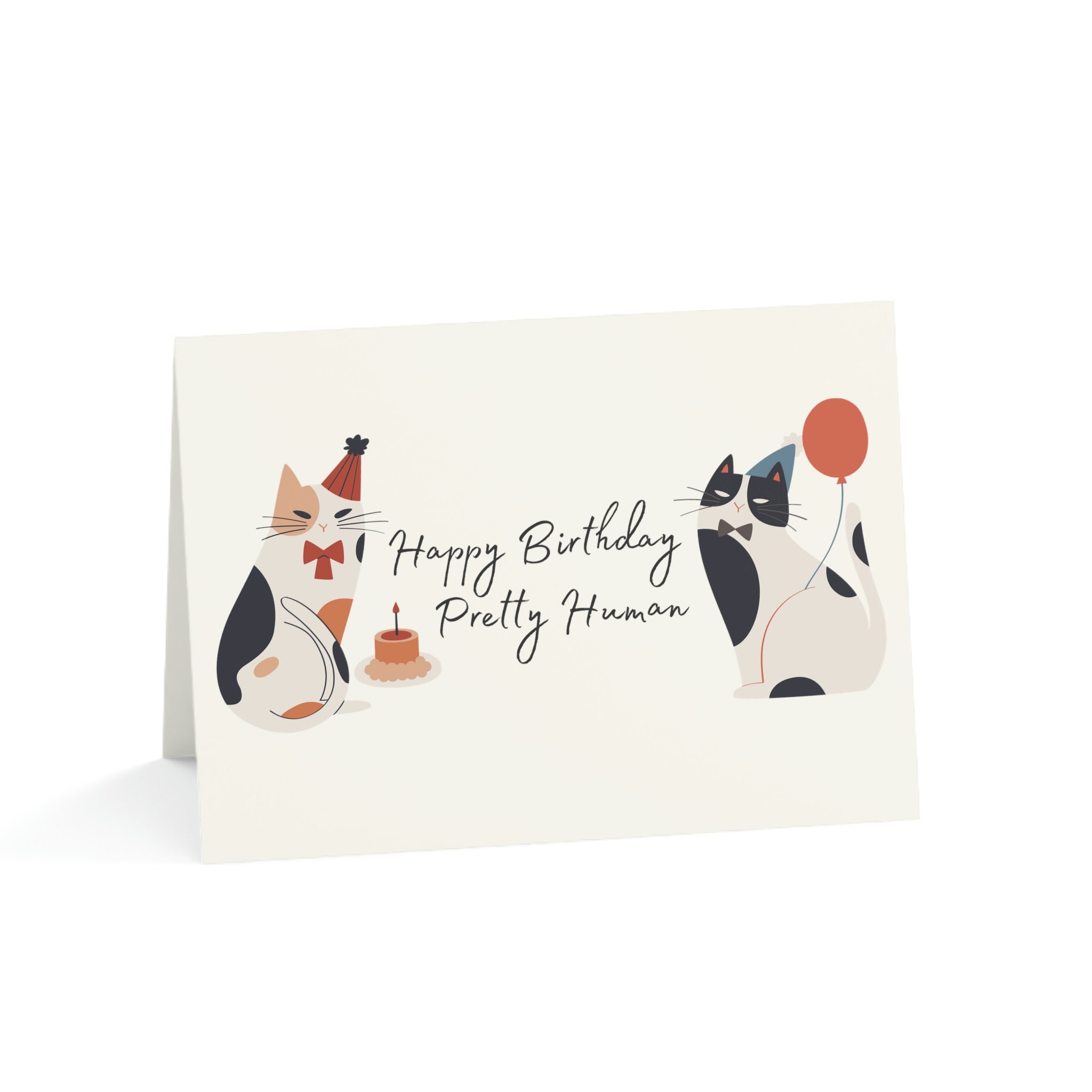Cats Happy Birthday Card, Cute Cat Greeting Cards 1, 10, 30, and 50pcs ...