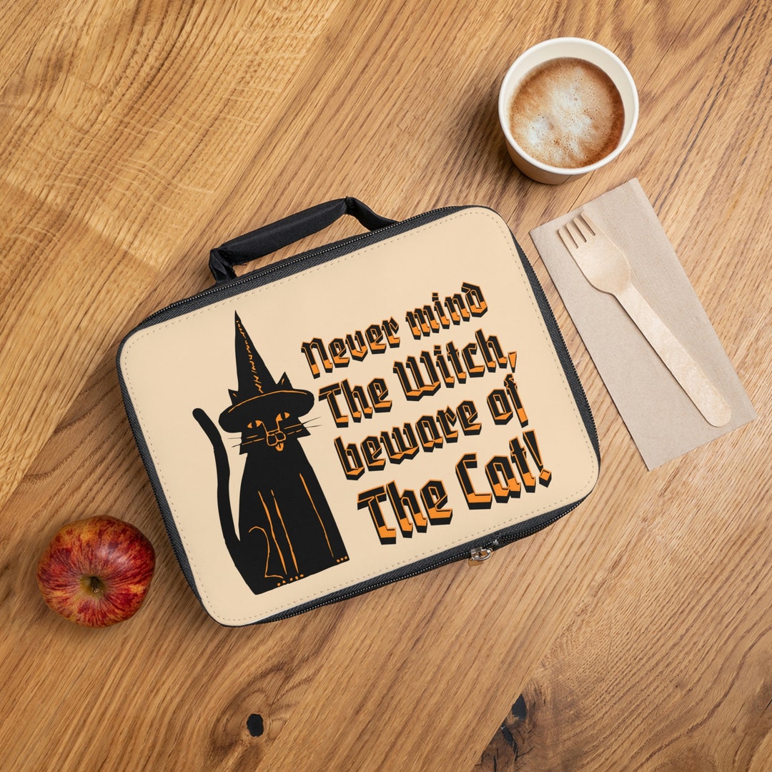 Witchy Black Cat Lunch Bag, Witchy Gothic Cat Mom Lunch Box, Cat Lover ...