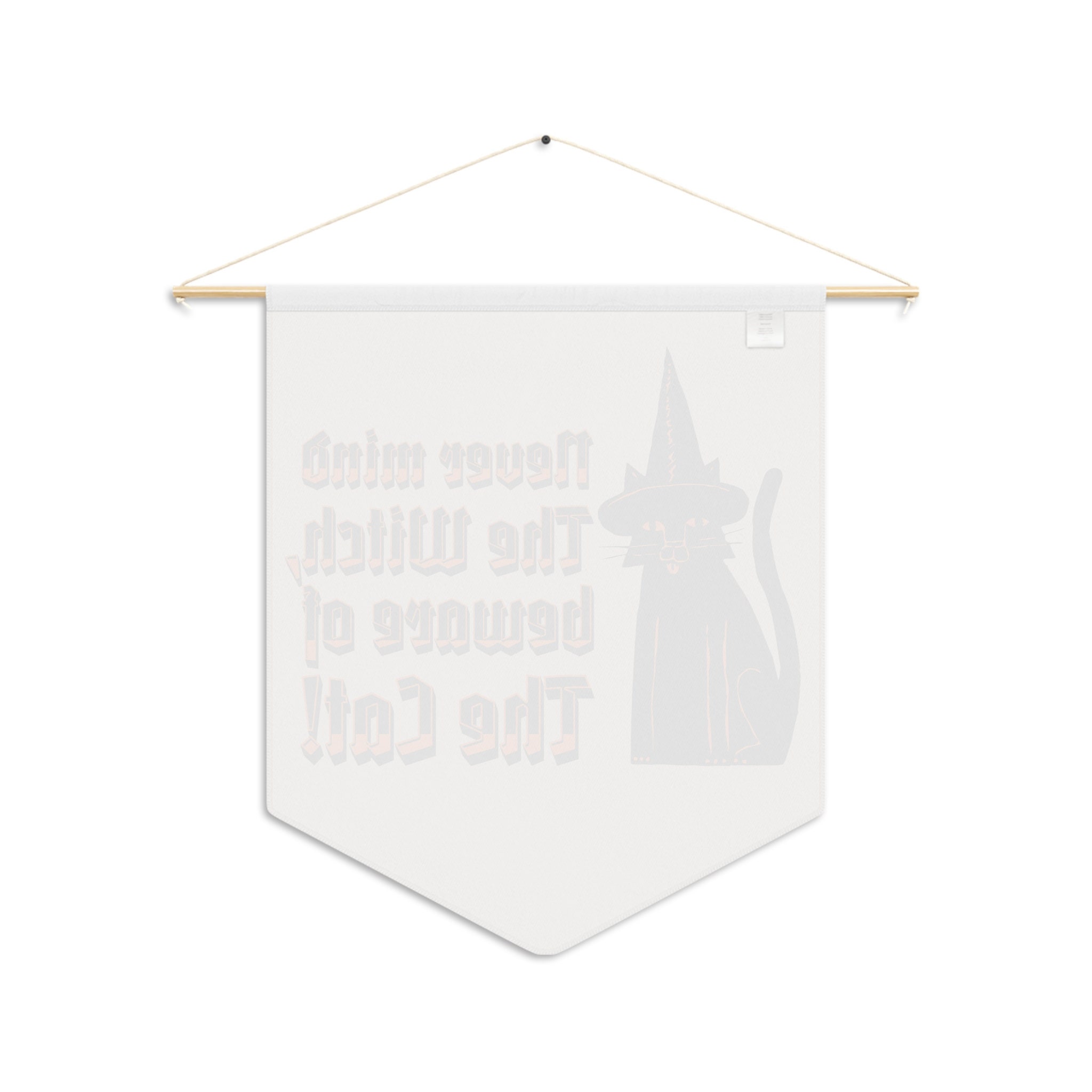 Witchy Black Cat Pennant, Cat Halloween Flag Pennant, Spooky Season ...