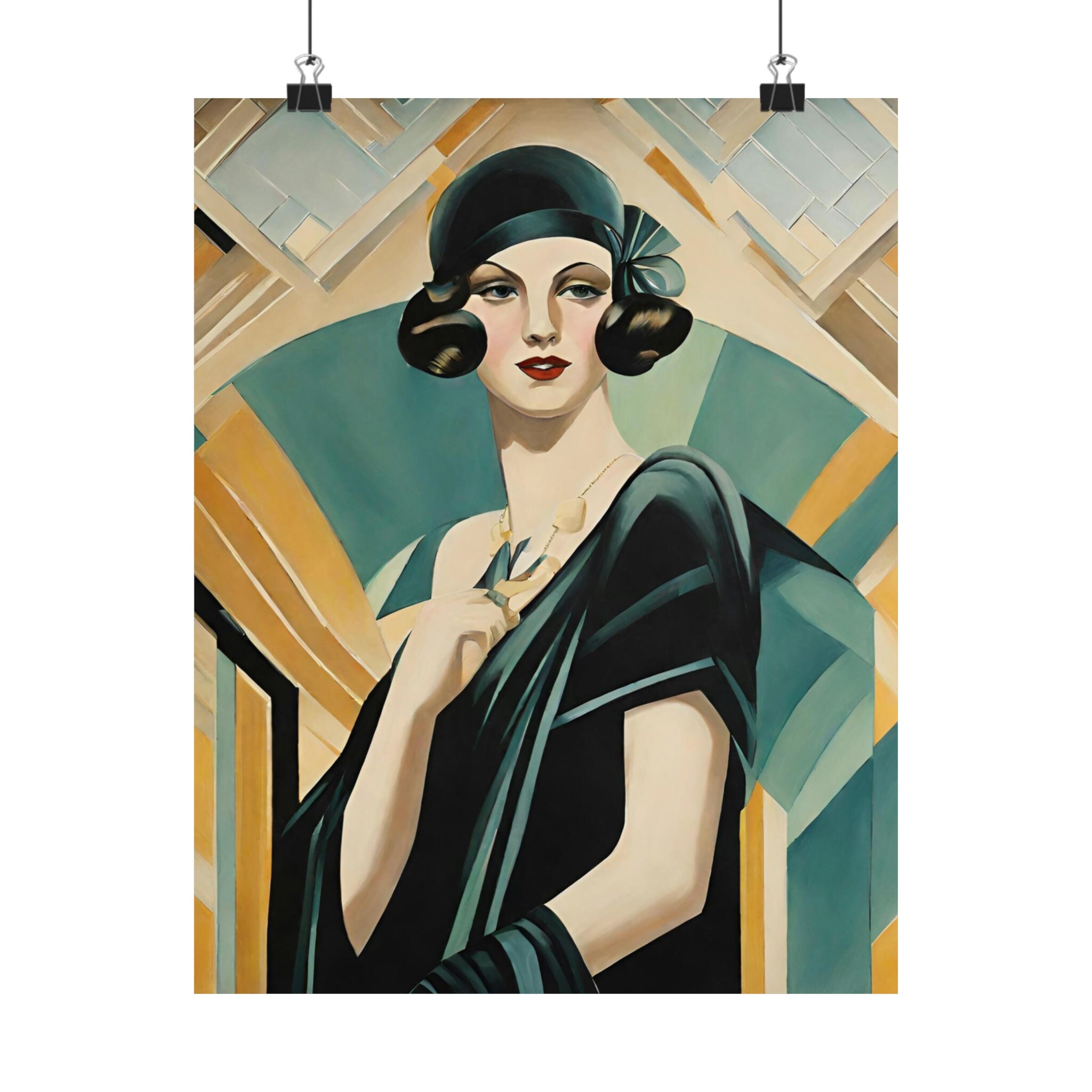 Art Deco Girl Wall Art, Art Deco Parisian Woman Art Posters, Art Deco ...