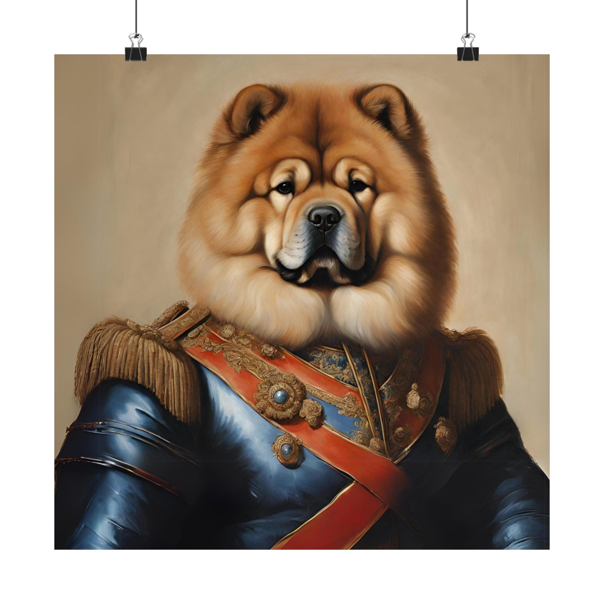 Royal Chow Chow Portrait Poster, Renaissance Chow Chow Wall Art, Chow ...