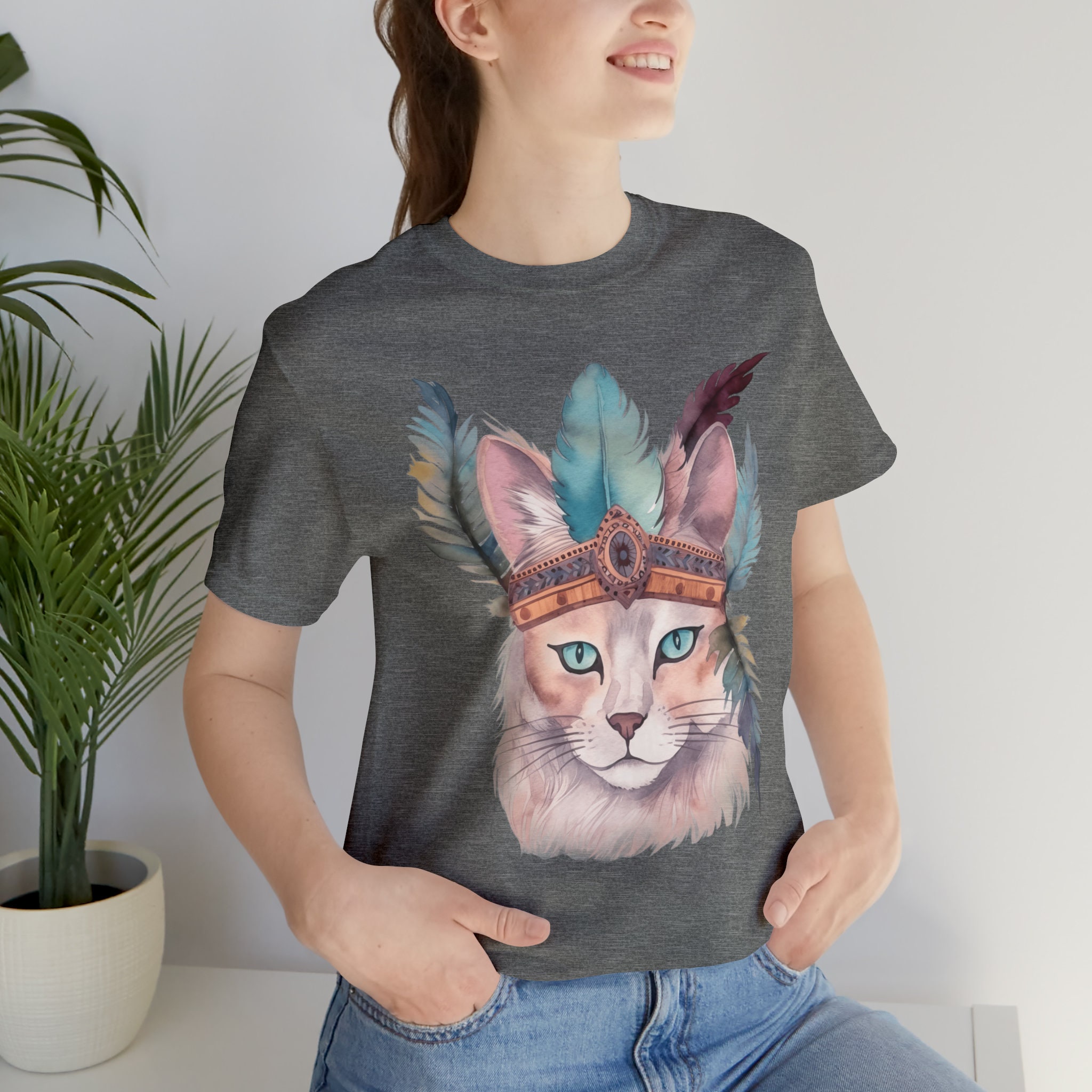 Cat Native Indian American Shirt, Cat Indigenous Designed T Shirt, Cute ...