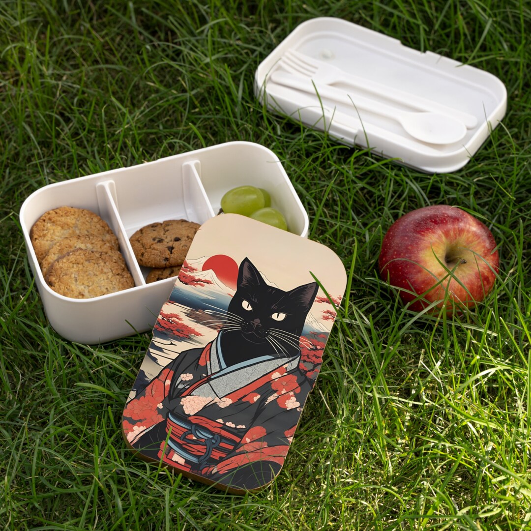 Black Cat Japanese Art Bento Lunch Box, Ukiyo-e Style Lunch Box, Japan ...