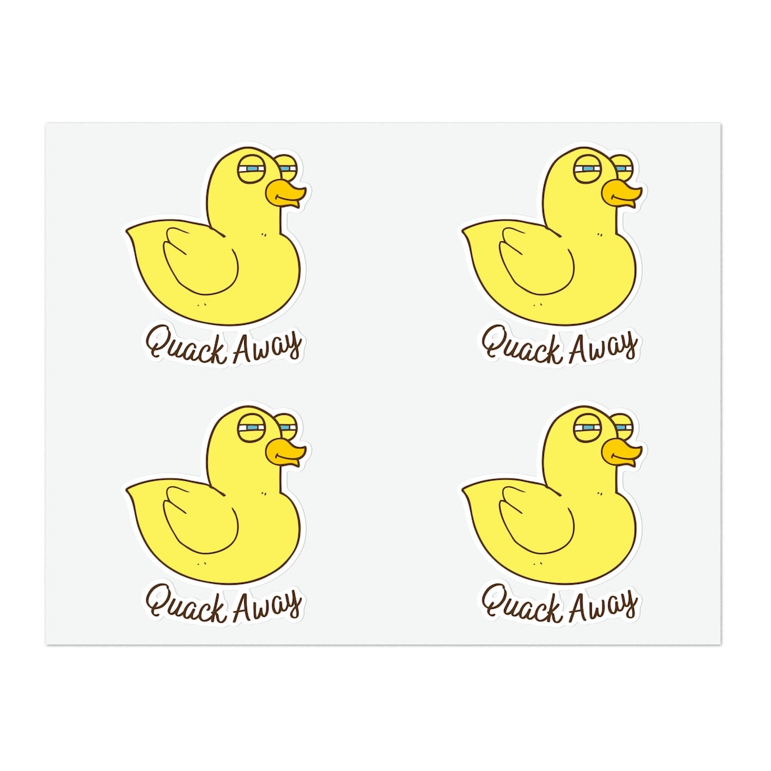 Funny Duck Sticker Sheets, Witty Duck Sticker, Duck Lover Gift, Cute ...