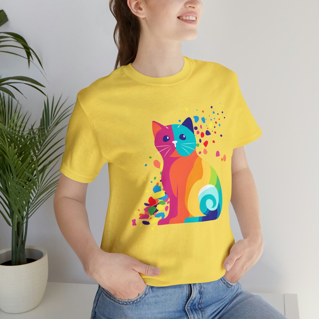 Pride Cat Shirt, Cat LGBTQ T-shirt, Colorful Cat Tee, Cute Lgbt Shirt ...