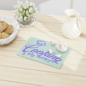 Cooking is My Therapy Cutting Board, Housewarming Gift, Chopping Board ...