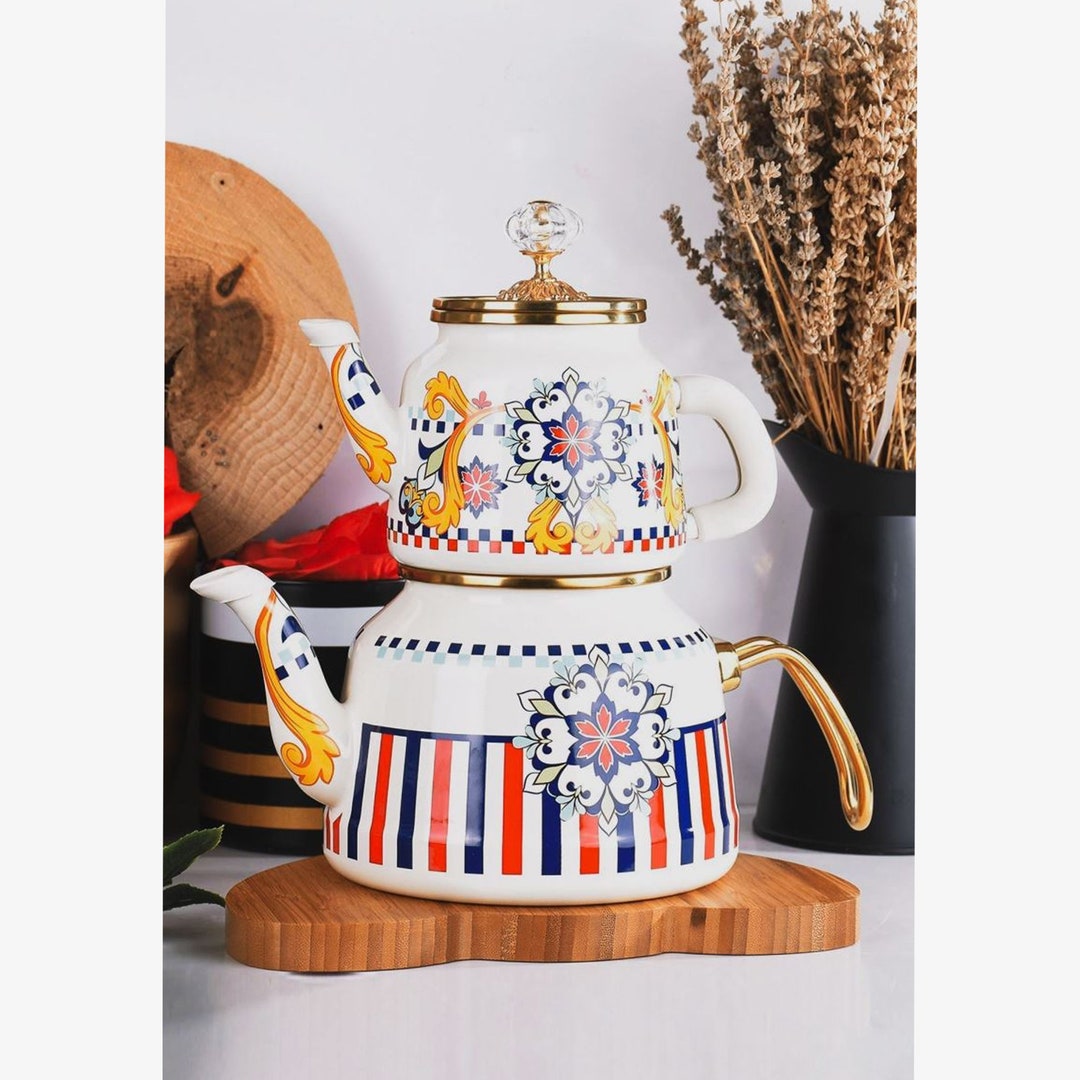 Enamel Tea Pot, Turkish Tea Pot, Turkish Tea Pot Set,tea Pot, Mom Gifts ...