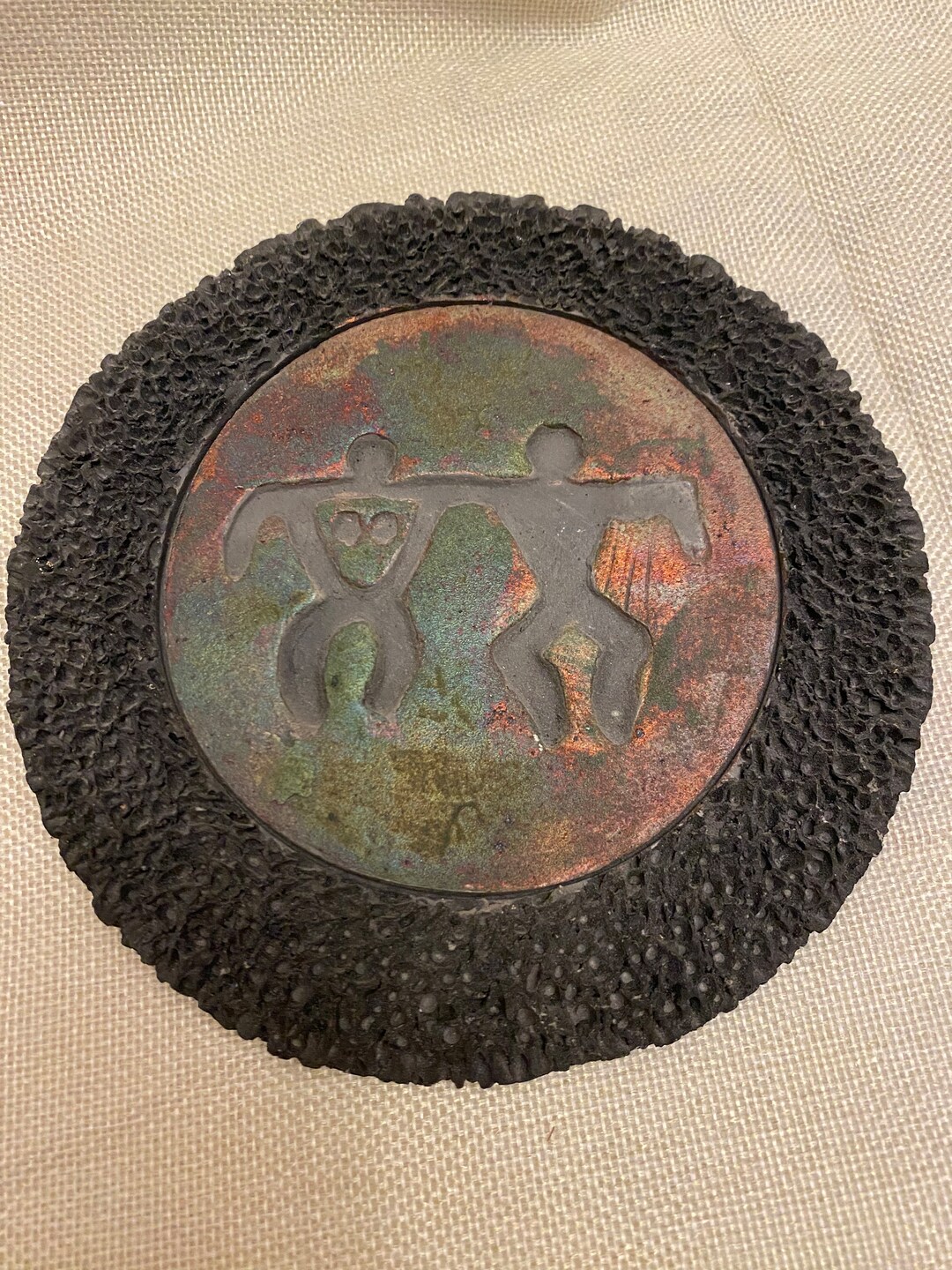 Petroglyphs in Raku Lava Rock From Maui Signed by Ben Diller - Etsy