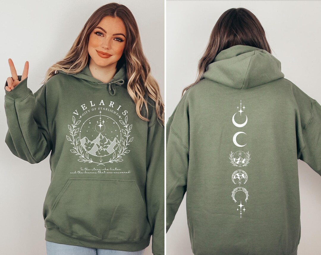 ACOTAR Inspired Night Court Tarot Style Zip up Hoodie, Literary Hoodie ...