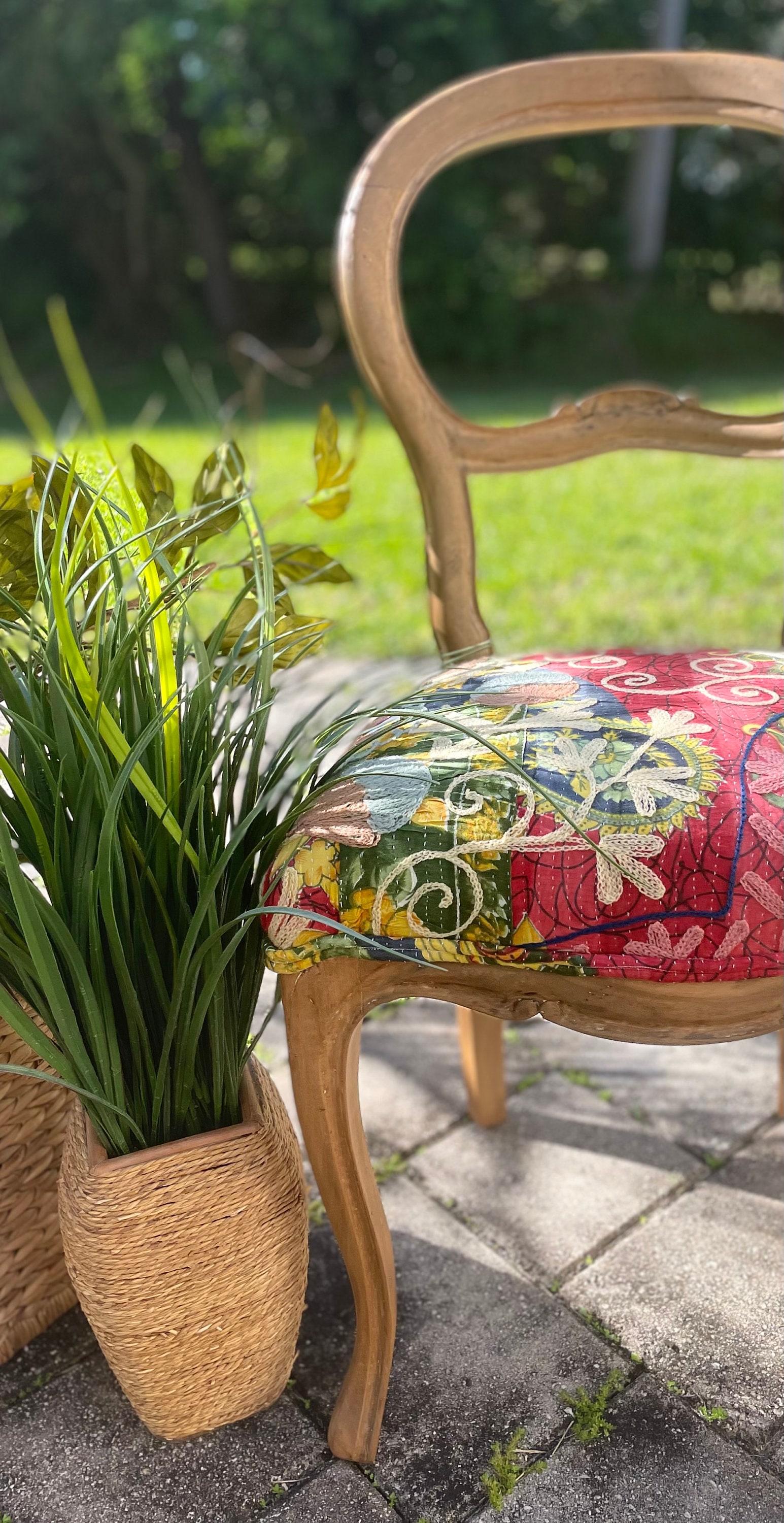 Boho Kantha Quilt Accent Chair - Etsy