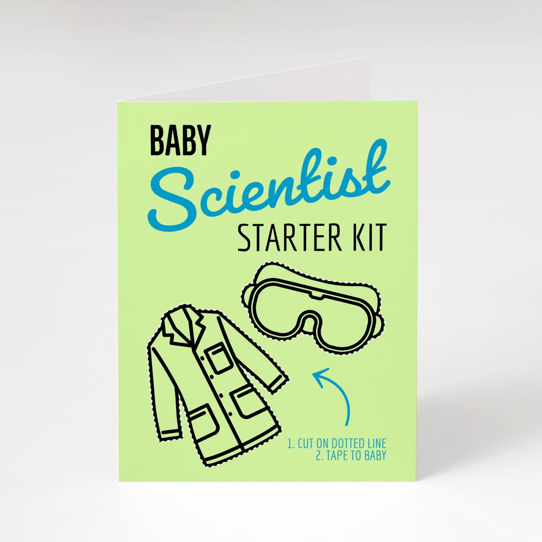 Baby Scientist - Greeting Card - Blank Greeting Card - STEM Themed ...