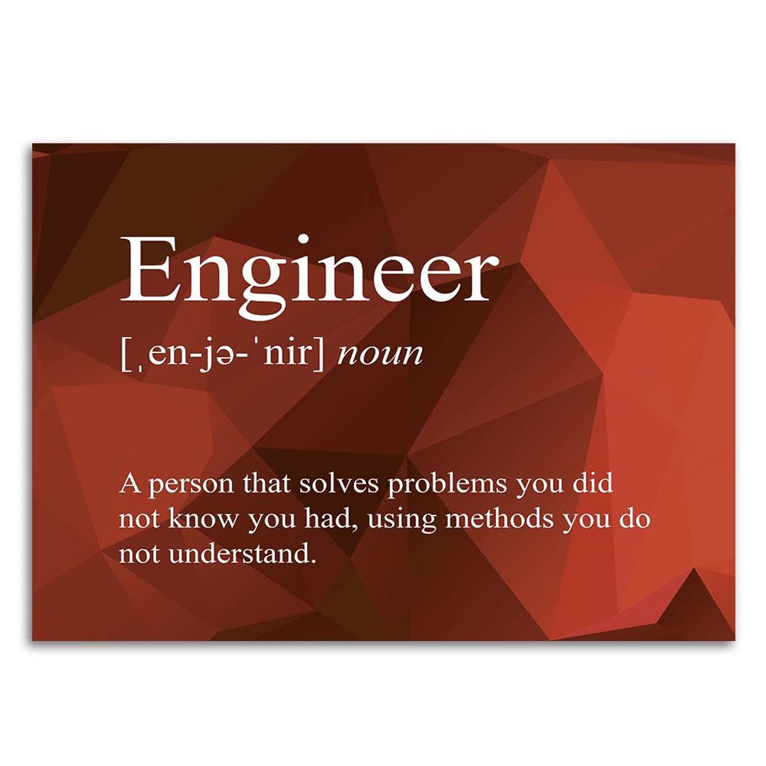 Engineer Snarky Definition - Vinyl Sticker - Etsy