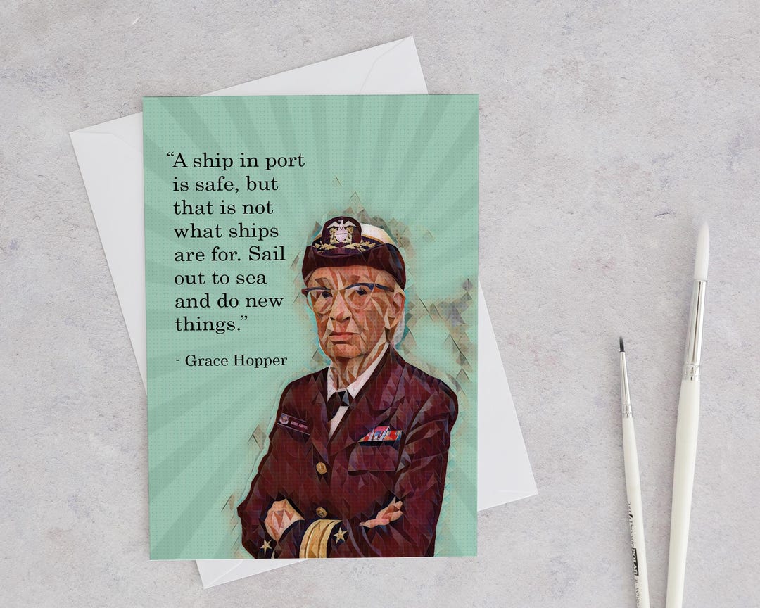 Grace Hopper - Women in Stem Greeting Card - Blank Greeting Card - STEM ...
