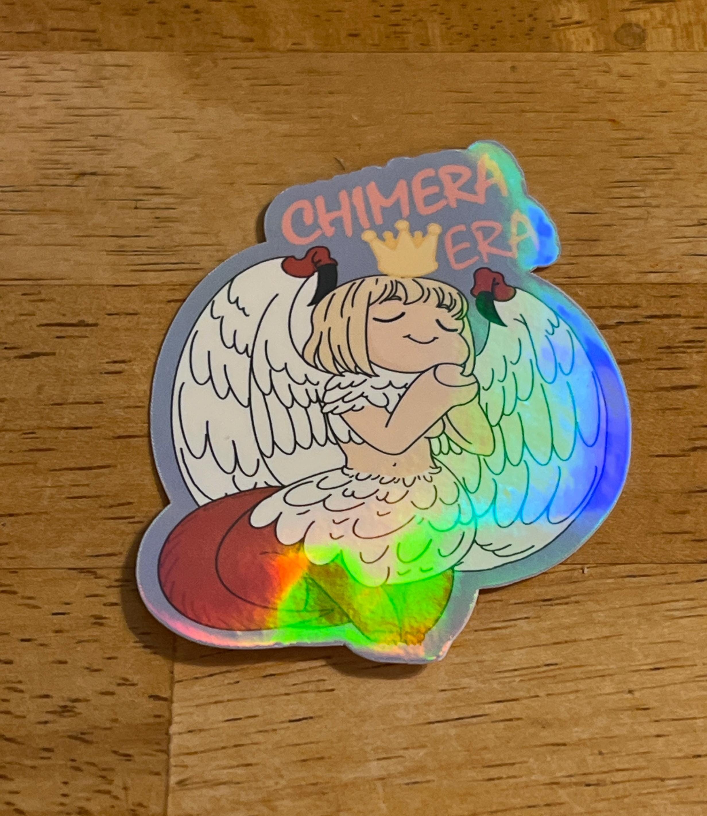 Chimera Era Anime Girl Sticker Glossy and Holographic - Etsy
