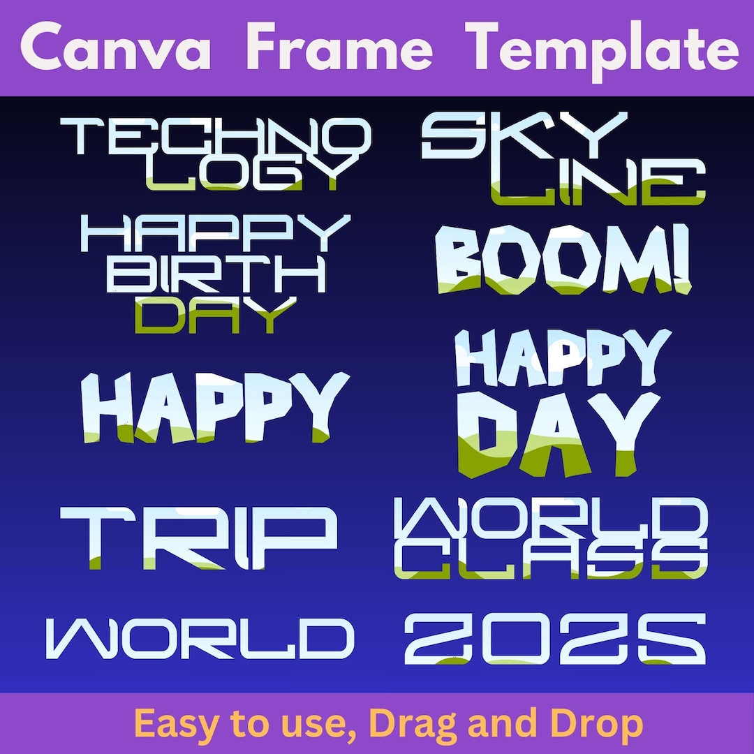 CANVA Frame Template - Etsy