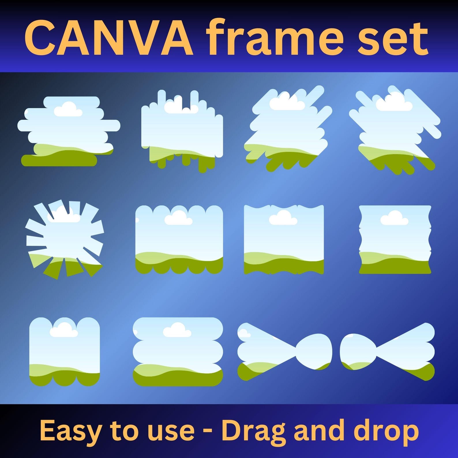 CANVA Frame Template - Etsy