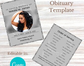 Funeral Program Template 11x17 - Etsy