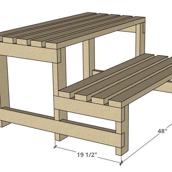 Large Step Plant Stand - Etsy