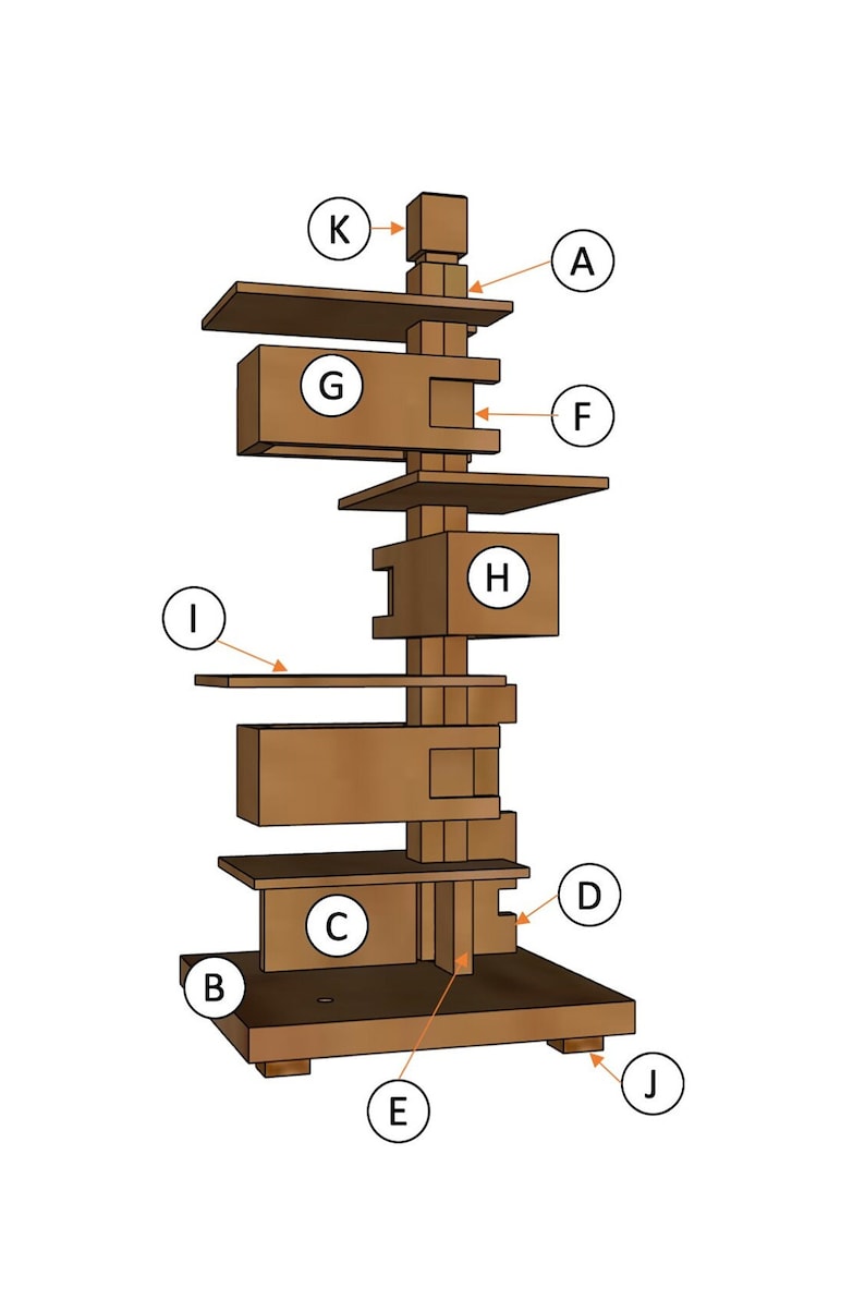 Frank Lloyd Wright/taliesin-inspired Table Lamp Plan (imperial & Metric ...