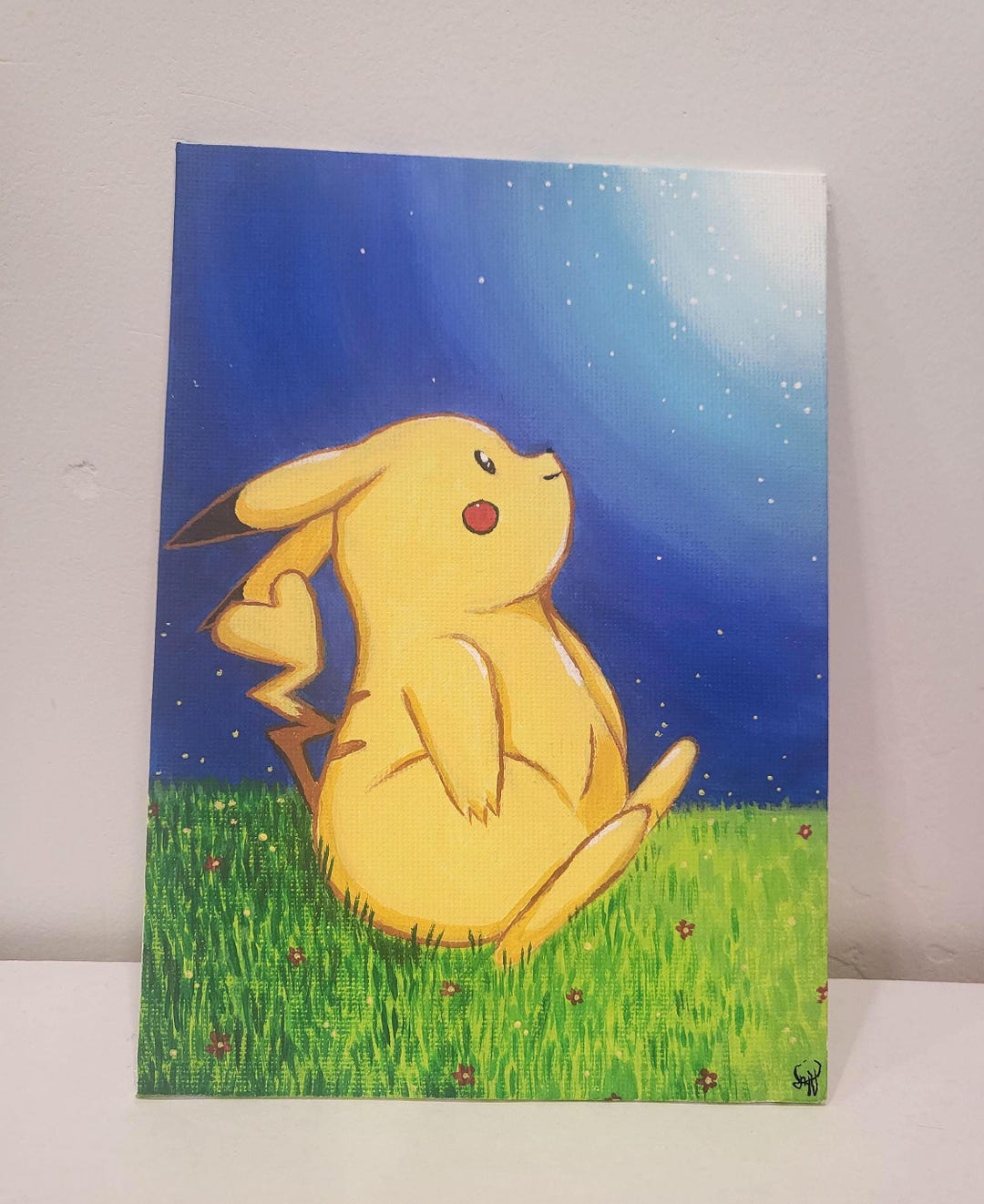 Pokemon Art Painting Pikachu Inspired Painting Fanart Painting ...