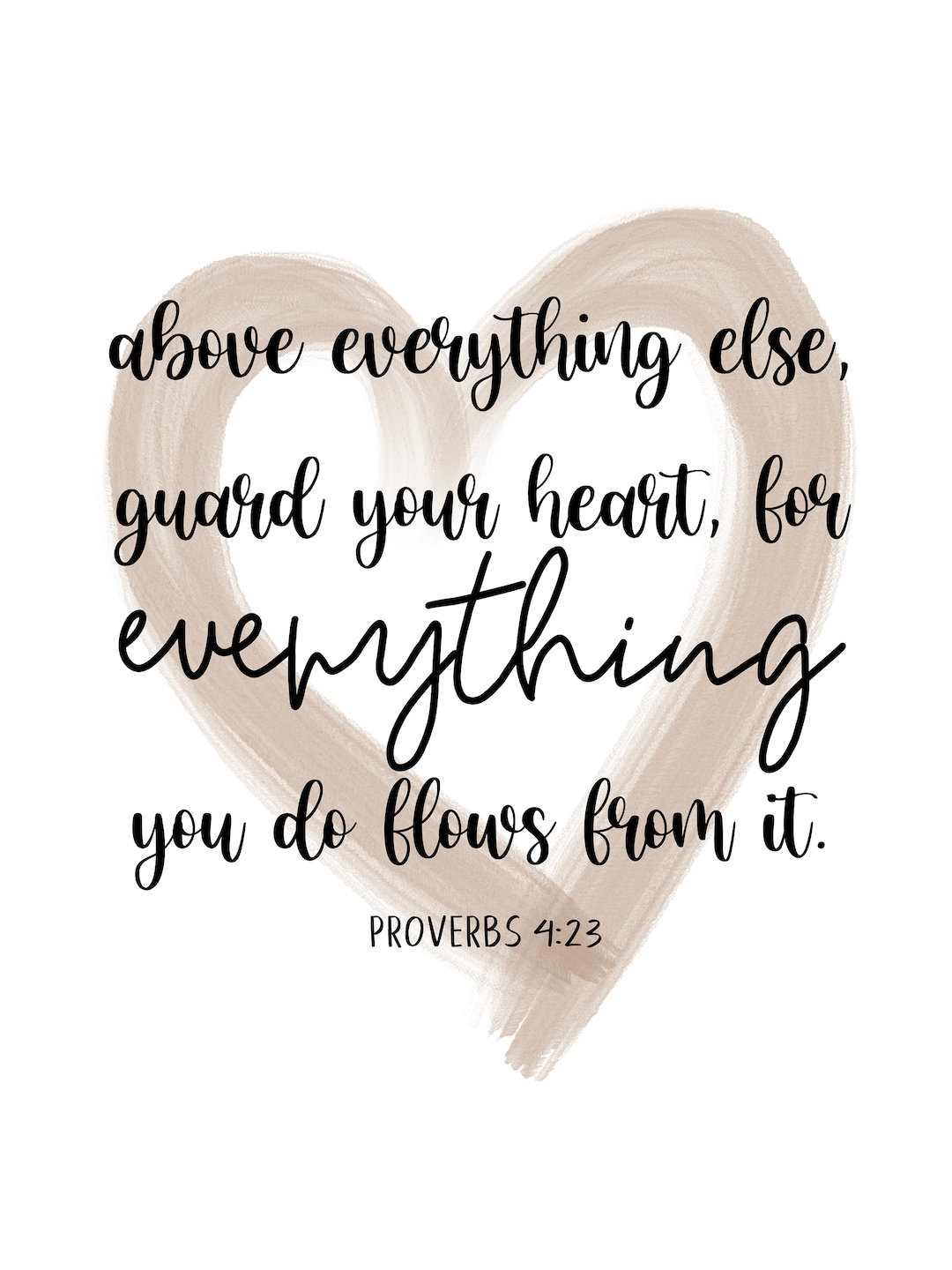 Proverbs 4:23 | Guard Your Heart | Printable Wall Art| Bible ...