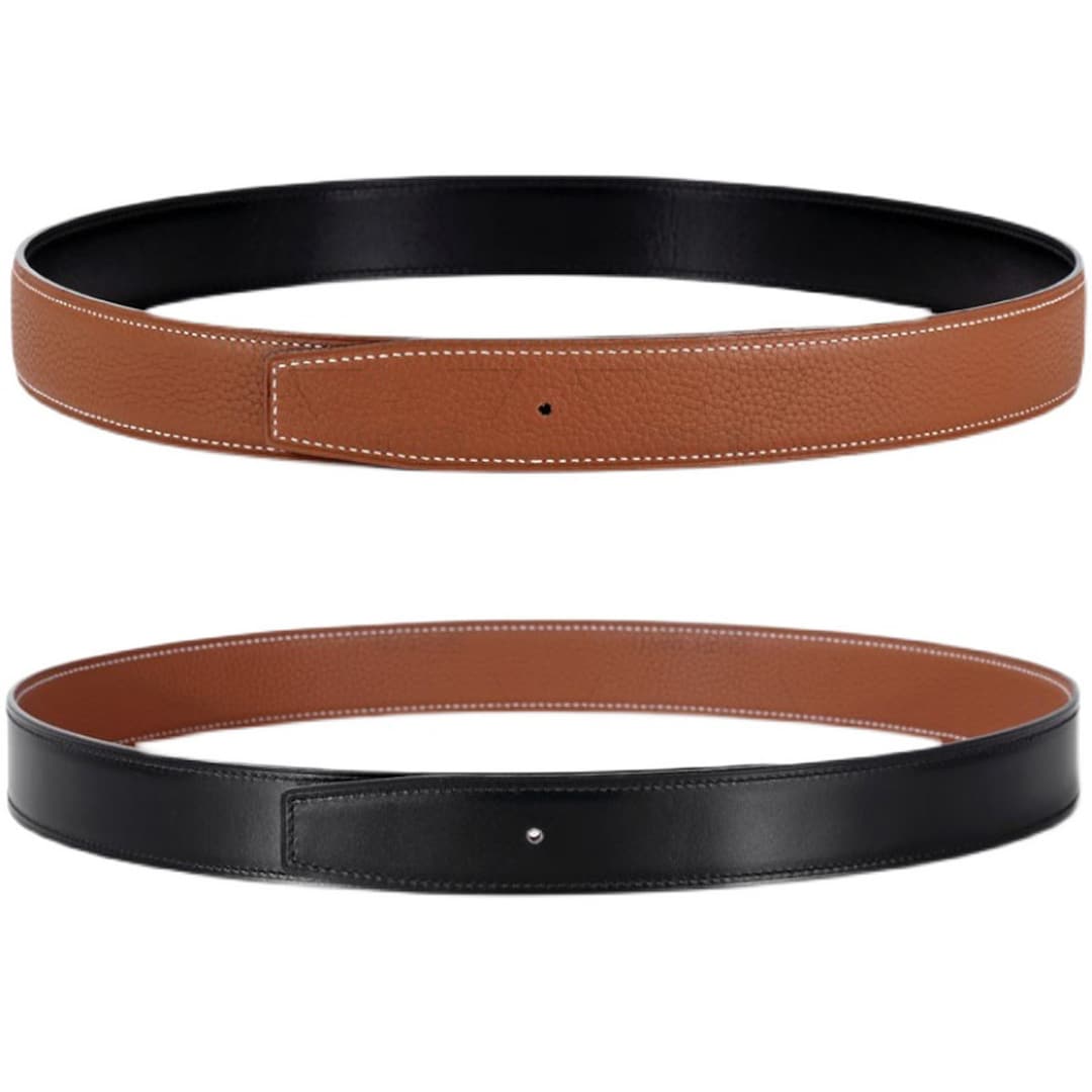 32mm H Belt Calfskin Double Sided Belt Without Buckle Wide - Etsy