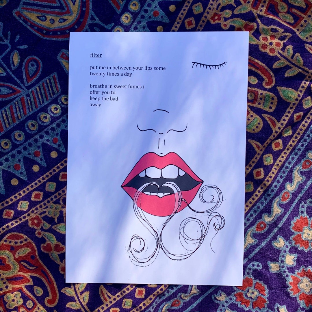 Line Art Wall Print and Postcard Poem - Love Poetry With Artwork - Etsy
