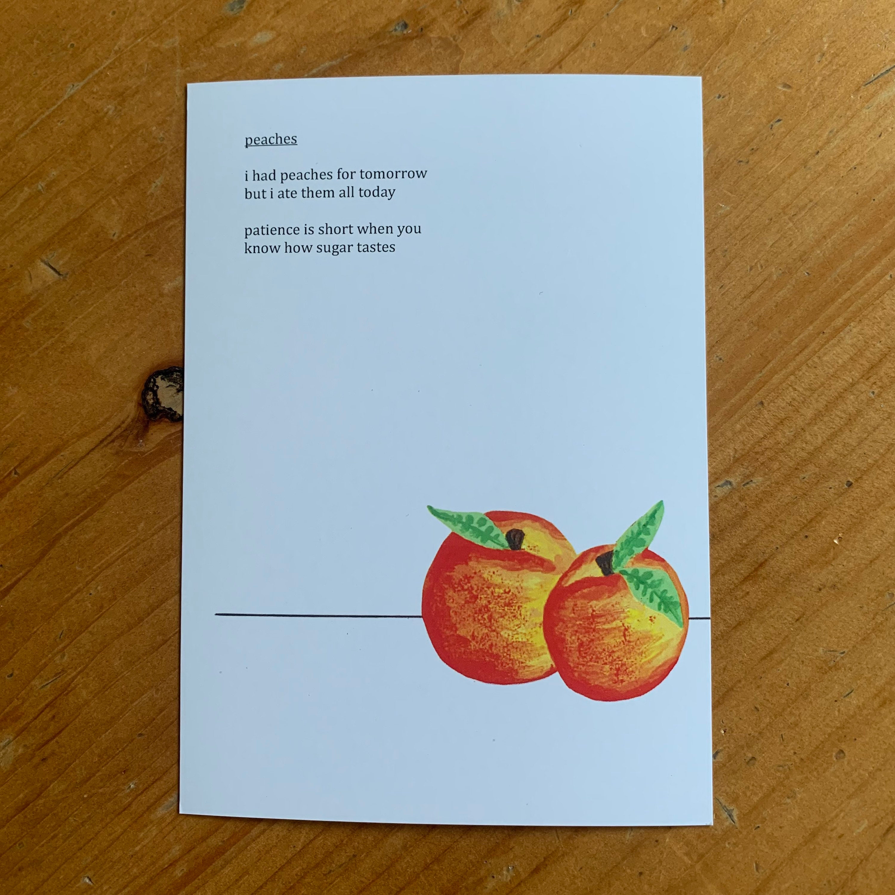 Fruit Wall Art Print and Postcard Poem - Food and Love Poetry With ...