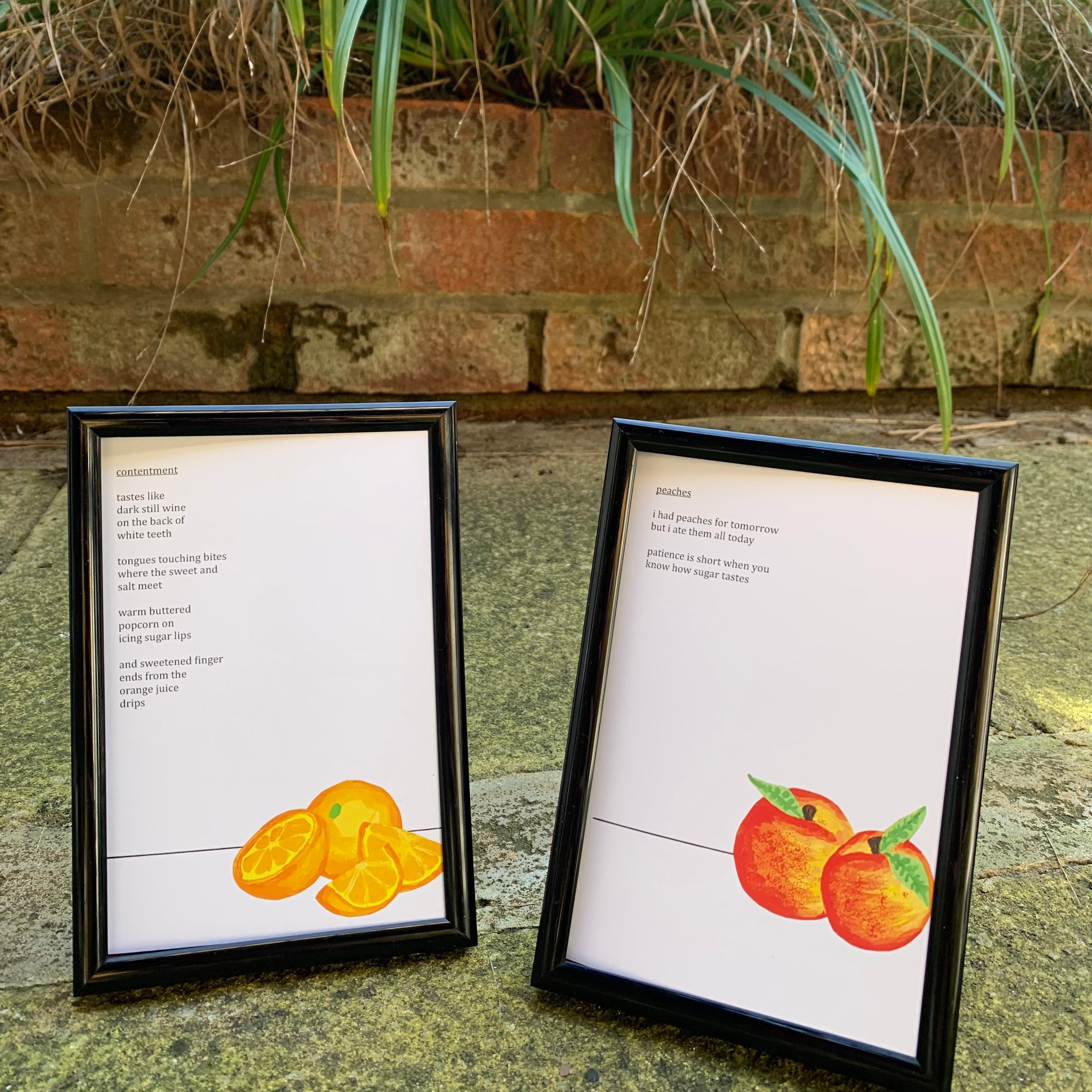 Fruit Wall Art Print and Postcard Poem - Food and Love Poetry With ...