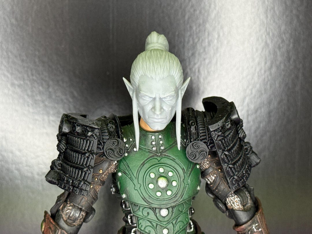 T'shiro Elf Ponytail Head - Mythic Legions 2.0 - Etsy