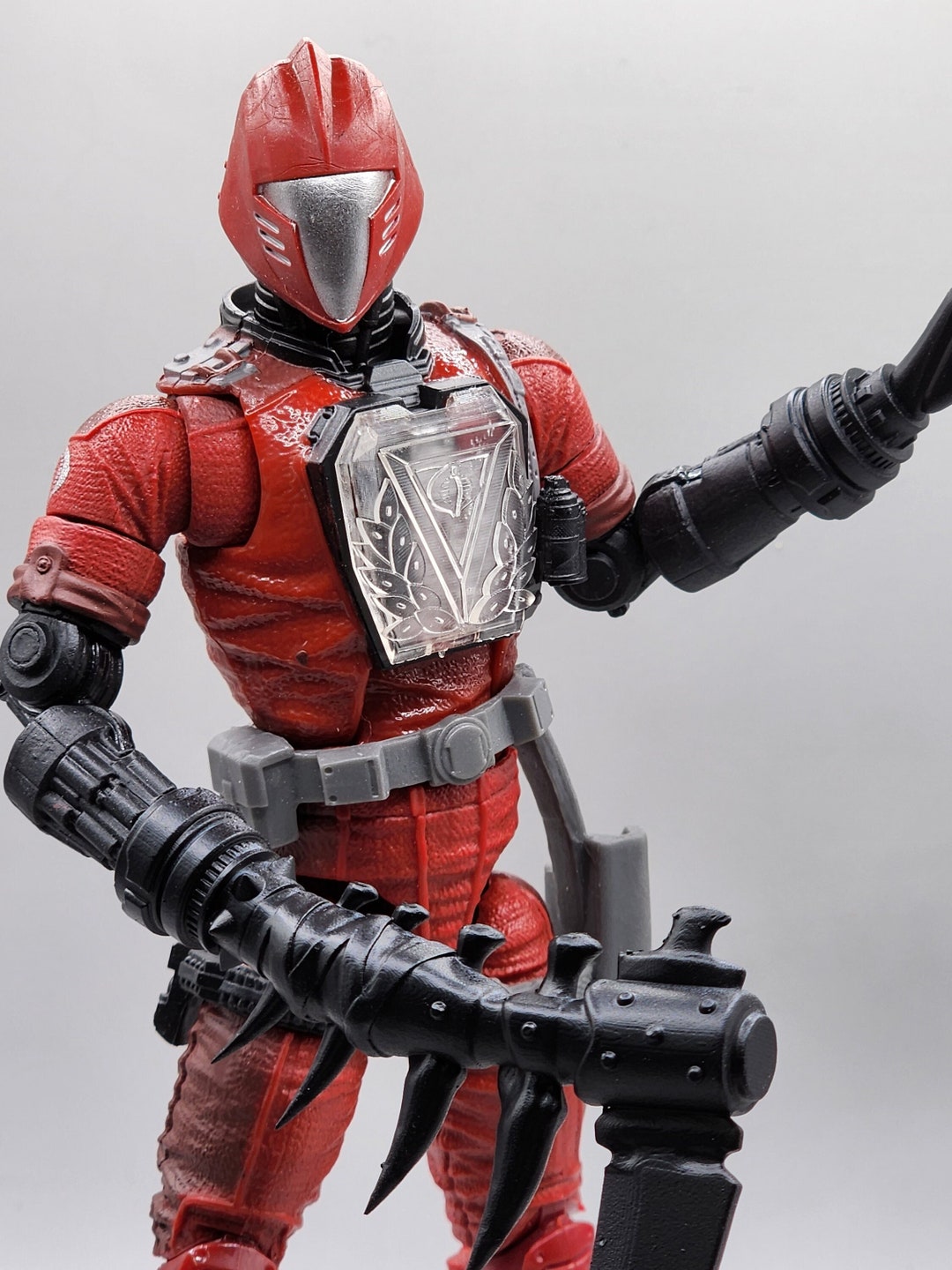 Pack of 3 GI Joe BAT Transparent CLEAR Crimson Guard Replacement Chest ...