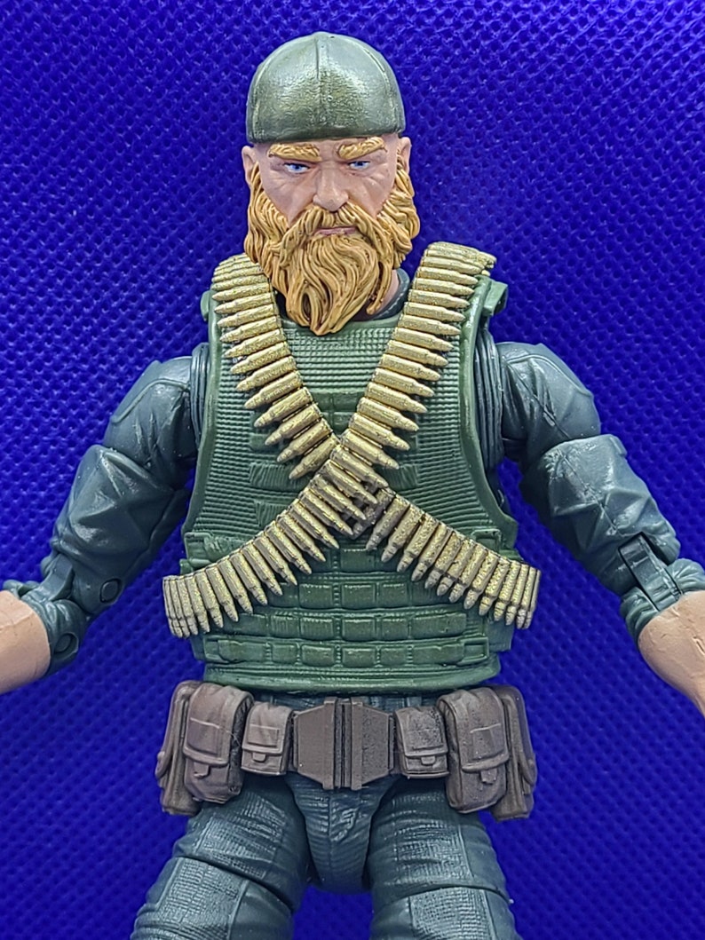 Unpainted Bearded Head With Backwards Hat GI Joe Classified - Etsy