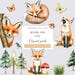 Cute Watercolor Woodland Fox Clipart, PNG, Woodland Animals, Forest ...