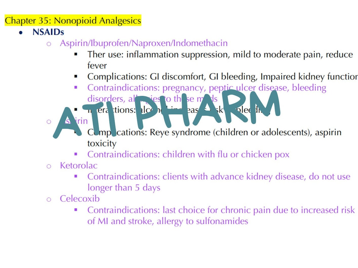 ATI Nursing Pharmacology Study Guide | Digital PDF | Nursing School ...