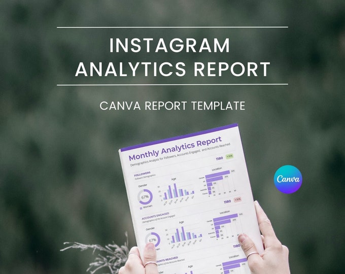 Instagram Analytic Report PDF, Marketing Performance Report, Monthly ...