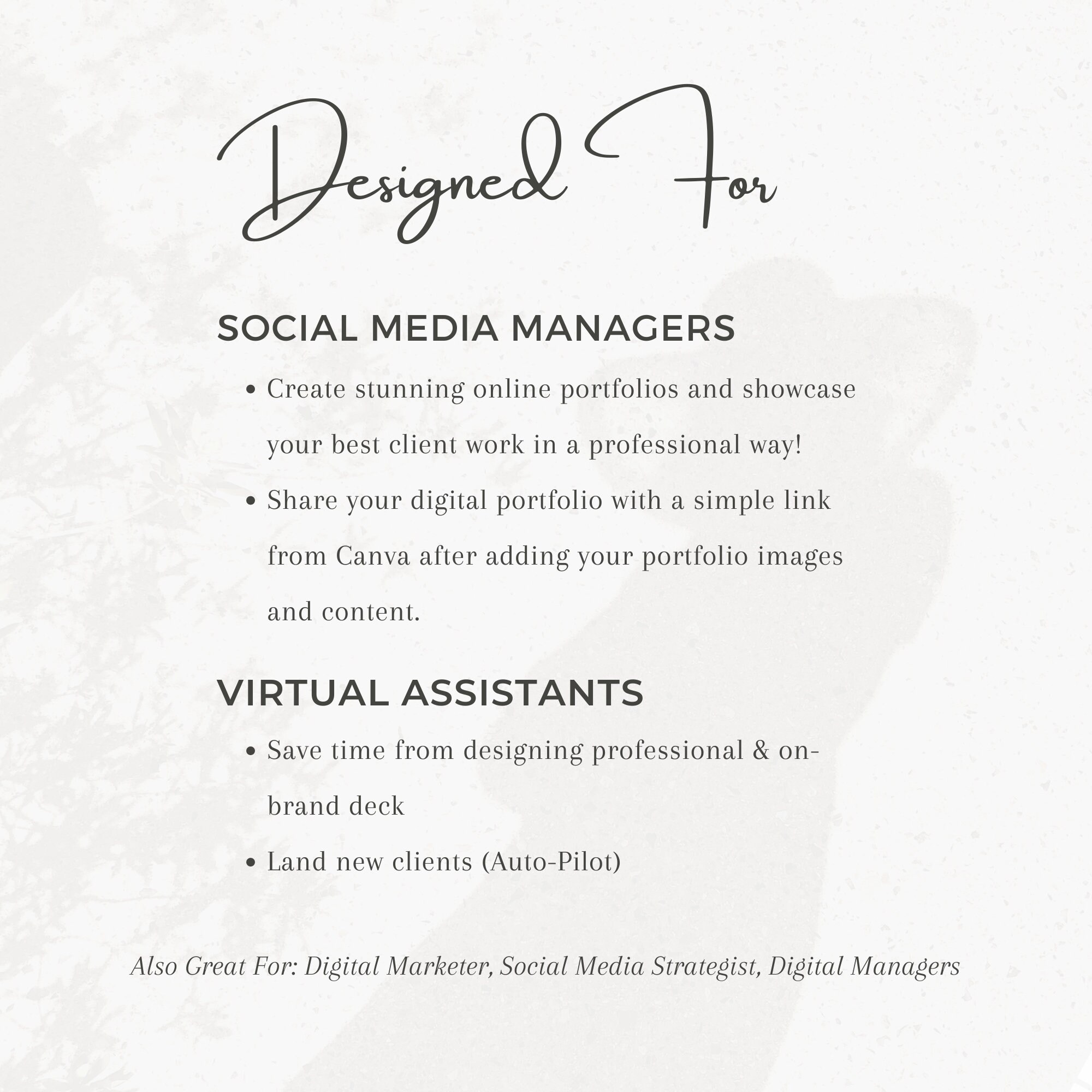 Social Media Manager SMM Portfolio Template Canva, New Customer ...