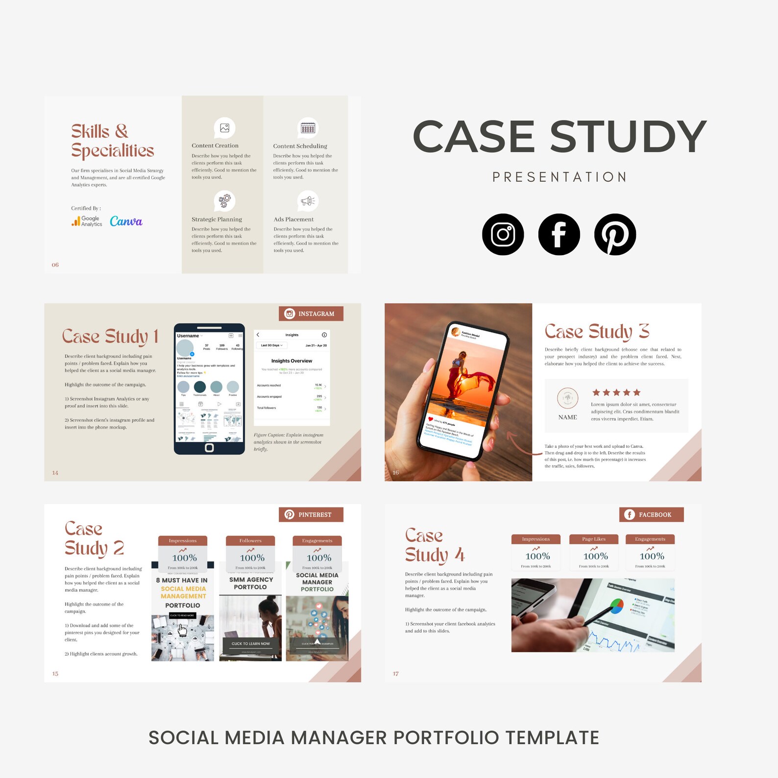 Social Media Manager SMM Portfolio Template Canva, New Customer ...