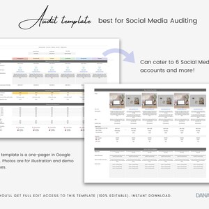 Social Media Audit Template, Client Marketing Audit Report, Self-audit ...