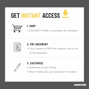 Ecommerce Seller KPI Tracker, Instagram Metrics Tracking Template ...