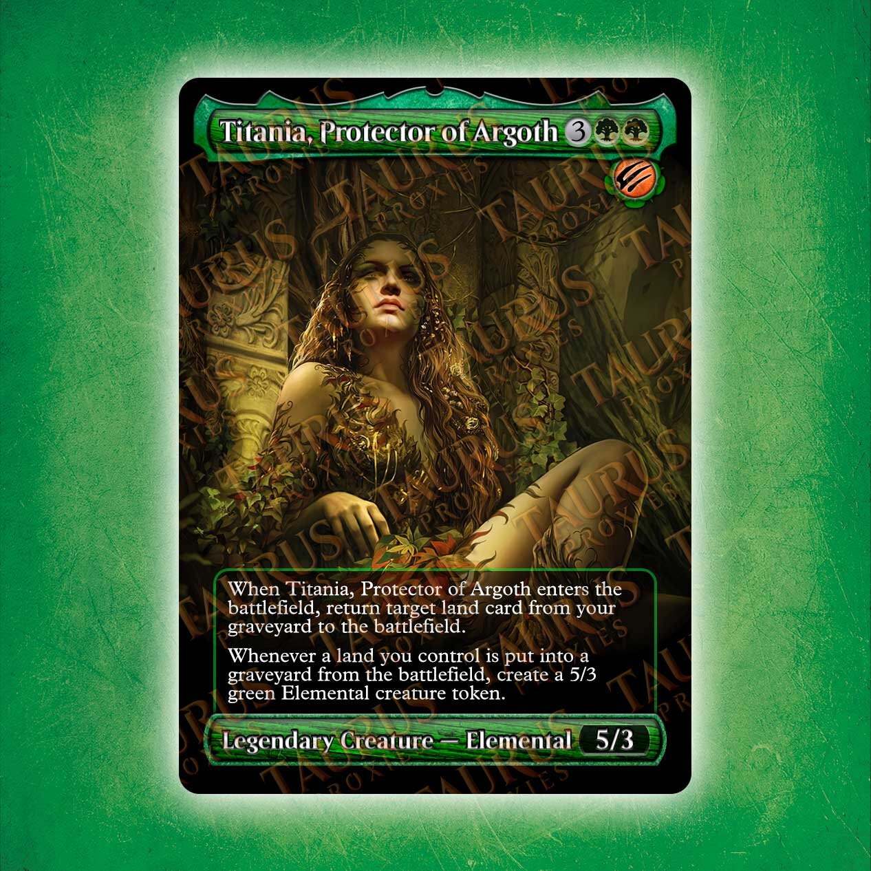 Titania Protector of Argoth MTG Proxy Alter Full art | Etsy