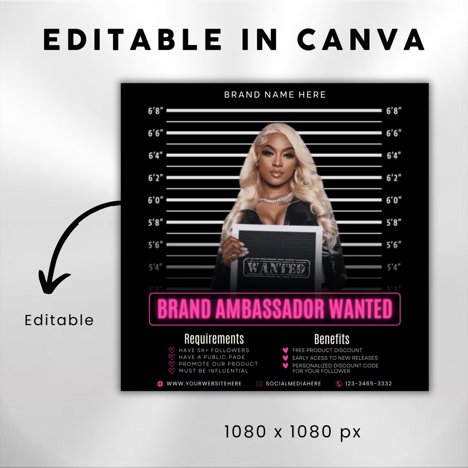 Ambassador Flyer Template, Brand Ambassador Flyer Template, Social ...
